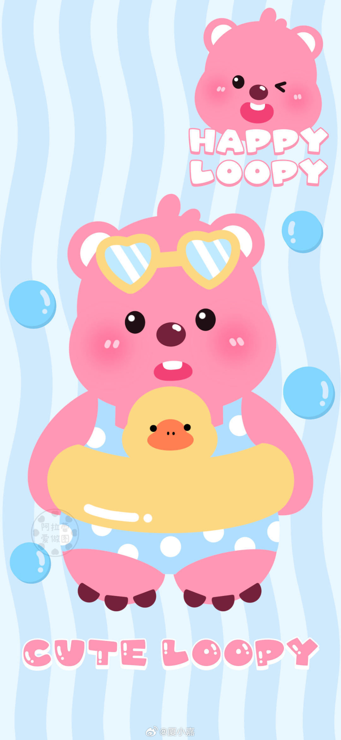 一大波Loopy小海狸壁纸来咯🍣 cr.甜滋滋的草莓酱