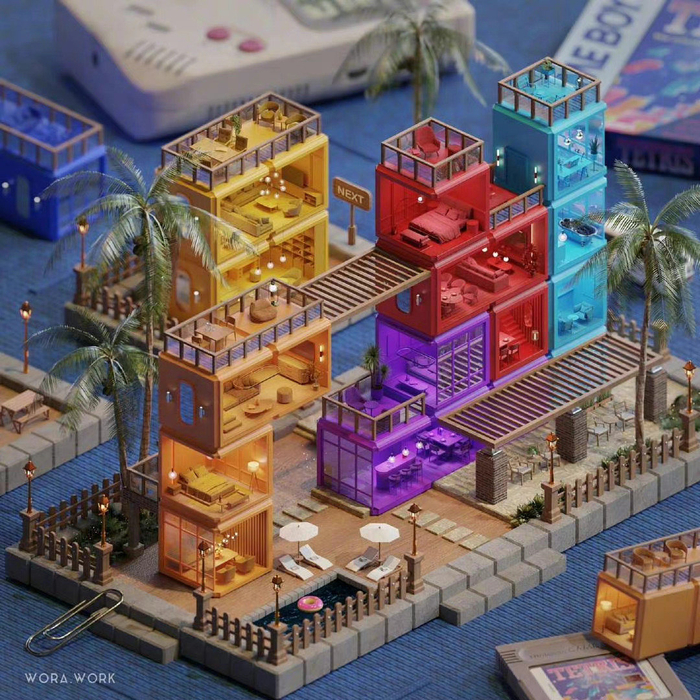 来自 Wora_work 三维作品欣赏！精致细节的设计，太过瘾了！__财经头条