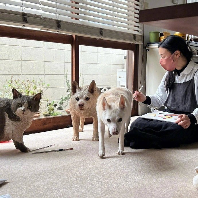 艺术家 Mio hashimoto 木雕作品