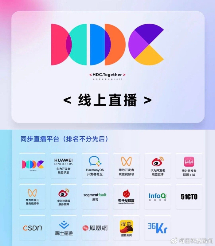 HDC.Together 华为开发者大会还有干货，开发者主题演讲明日举行__财经头条__新浪财经
