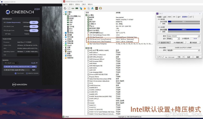 性能降没降？实测Intel Default Settings对i7-14700KF性能有何影响|基准测试|英特尔酷睿|处理器|成绩|多核_新浪新闻