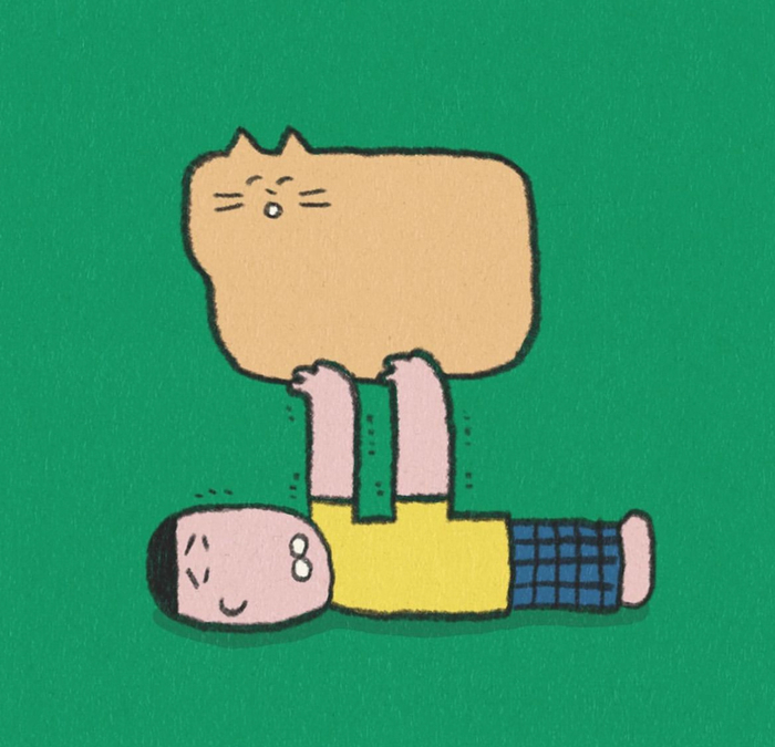 咪咪美好的一天结束了 ：插画师 𝗚𝗼𝗺𝗮𝘁𝘀𝘂