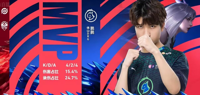 在LGD对阵DRG的第一局比赛中，鹏鹏的镜发挥出色……