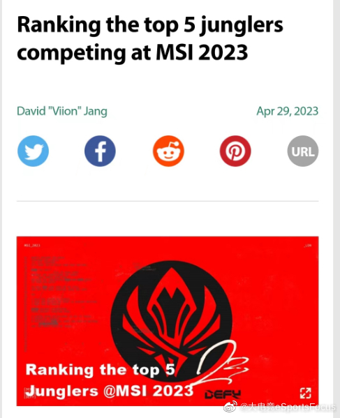 Inven Global评选2023MSI打野TOP5选手排名 5、MAD.Elyoya……