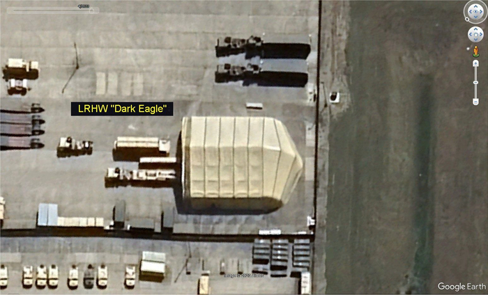 美军“暗鹰”远程高超音速武器(LRHW)首张曝光的卫星图……