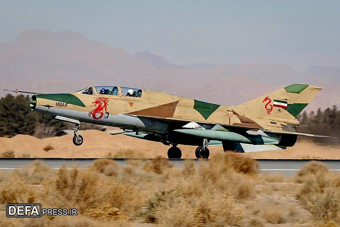 伊朗伊斯法罕的第八战术空军基地的中国产F-7（歼-7）战斗机。