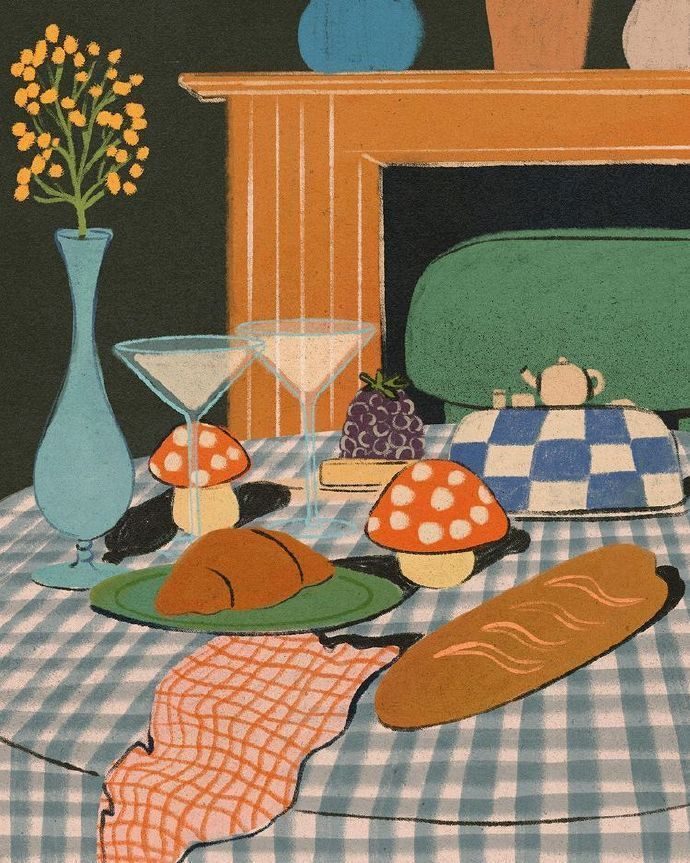 来自于插画师 Haley Tippmann的作品，文艺感满满！