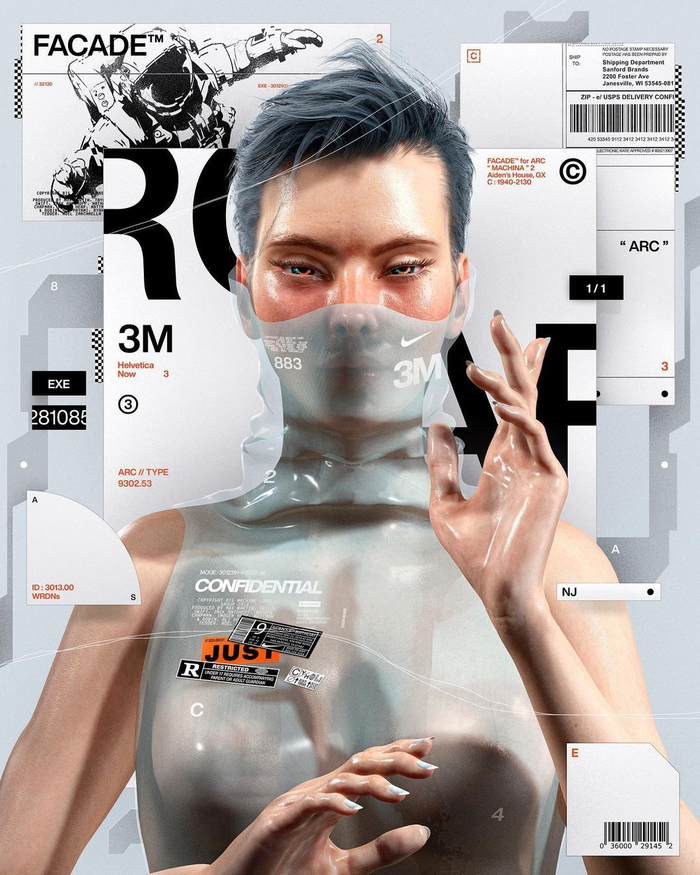 很喜欢设计师Bryan Wan海报作品里的人物造型……