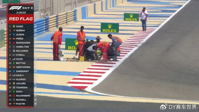 F1冬测第3日：勒克莱尔最快，周冠宇第3，井盖又一次引发红旗