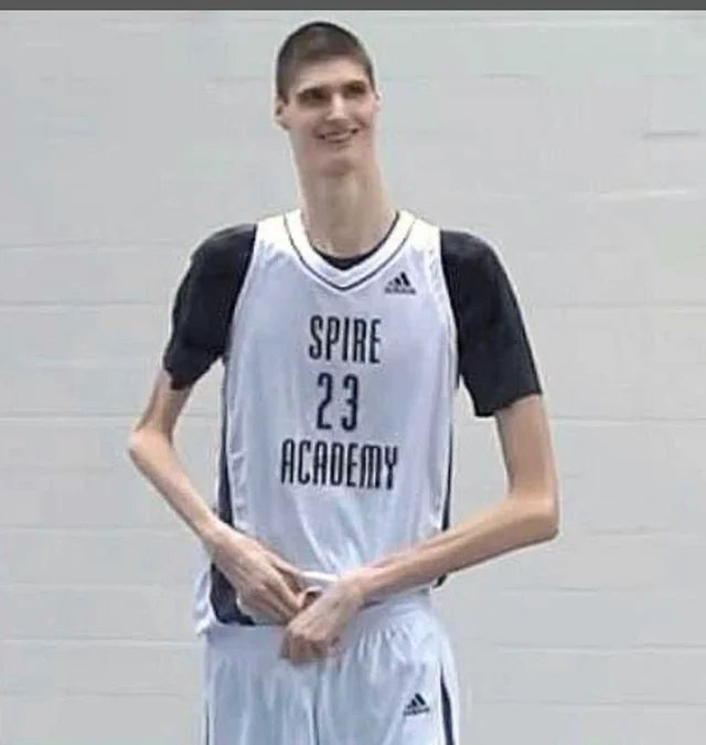 以防你也对这位老哥感到好奇...来自罗马尼亚的篮球运动员Robert Bobroczkyi.__财经头条__新浪财经