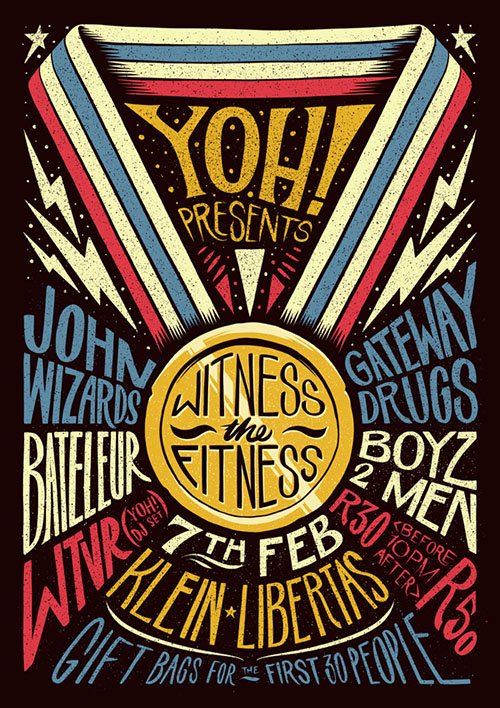 南非设计师 Ian Jepson 的插画风活动海报设计，风格很狂野__财经头条