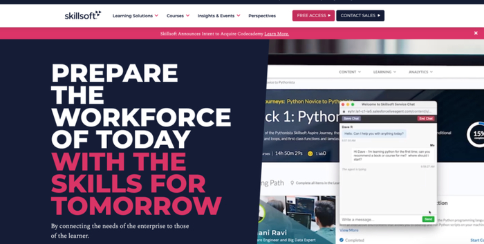 企业数字化培训公司Skillsoft，宣布以5.25亿美元收购在线编程学习平台Codecademy__财经头条