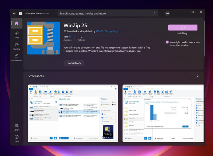 WinZip 25 Pro 上架 Win11 商店：为经典 Win32 应用程序__财经头条