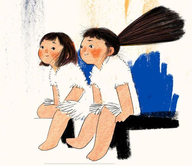 插画师 피도크 笔下可爱的小女孩绘画