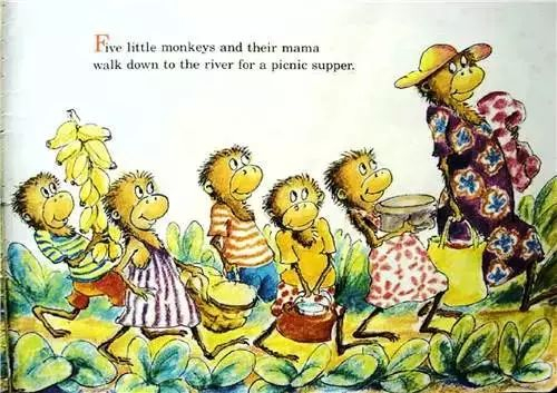 【英文有声绘本】Five Little Monkeys Sitting in A Tree 五只小猴子坐在树上面|鳄鱼|cat|视听早教|大树 ...