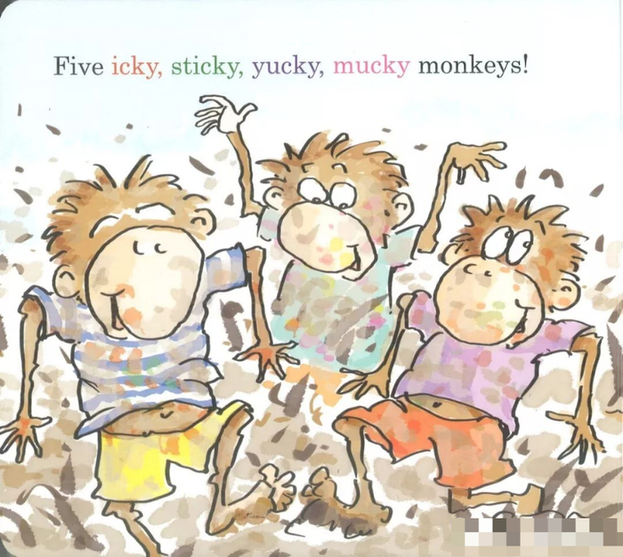 【英文有声绘本】Five Little Monkeys Jump in the Bath 五只小猴子去洗澡|视听早教|糊糊|适合年龄|泥坑 ...