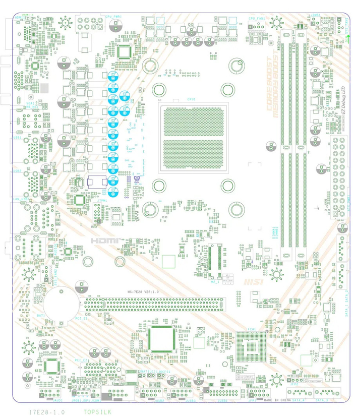 微星 A620 MATX 主板 PCB 图纸曝光__财经头条