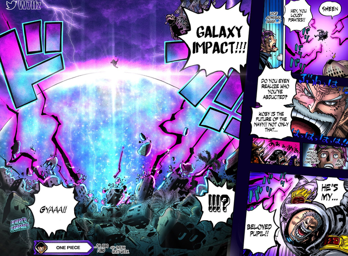 海贼王1080话『拳骨·银河冲击』的精彩上色作品……