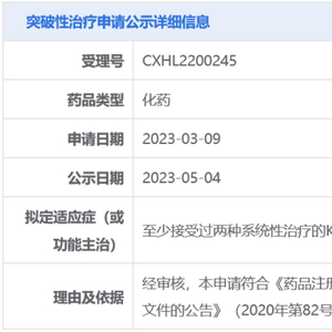 信达生物超3亿美元引进！KRAS抑制剂拟纳入突破性治疗品种_手机新浪网