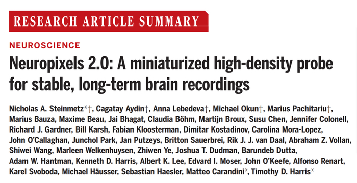 Neuropixels 2.0正式发布：更小体积，更多电极，实现自由活动动物的长期记录|探针|位点|电极_新浪新闻