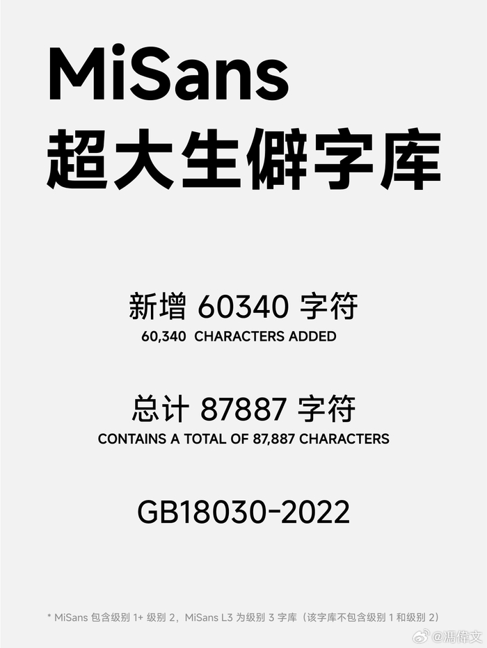 讲真 就说这个 MiSans Global 和超大生僻字库……__财经头条