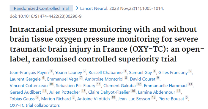 Lancet Neurology：万众期待的颅内压联合脑氧监测的试验结果|脑损伤_新浪新闻