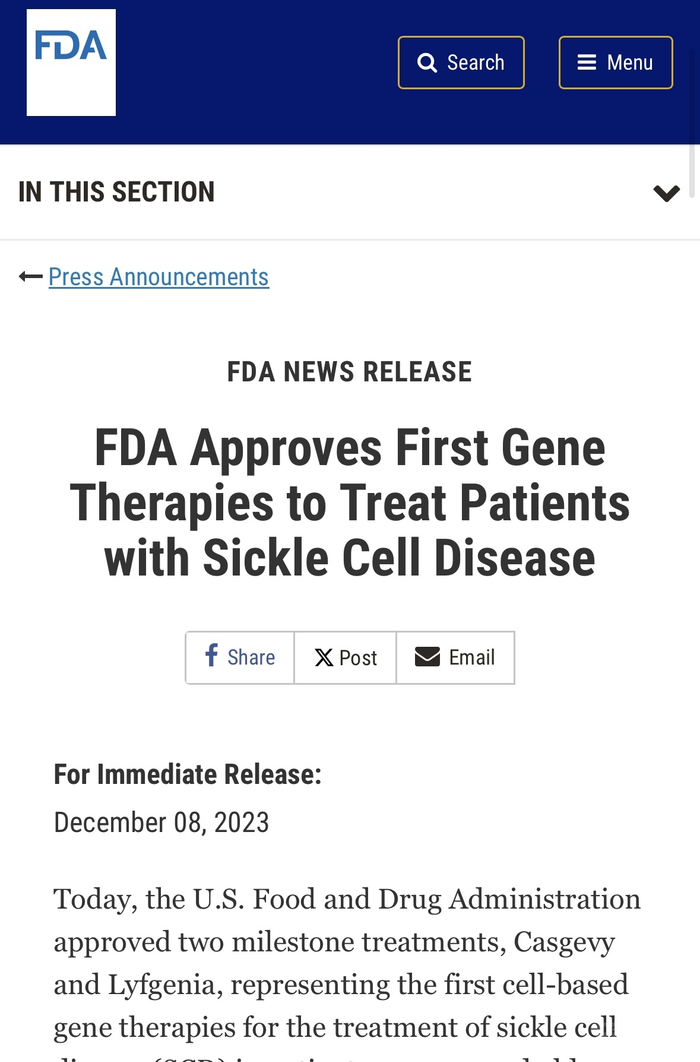 售价或超300万美金！美国首次批准两种CRISPR基因编辑疗法，这会彻底改变医药业吗？｜钛媒体焦点__财经头条