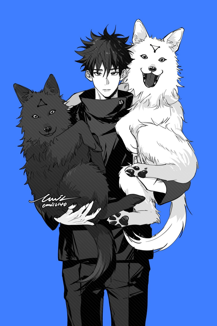 伏黑惠和他的两只玉犬 拟人 twi:email2140|咒术回战_新浪新闻