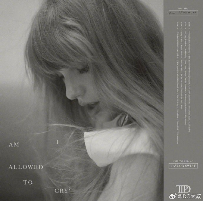 霉霉Taylor Swift新专辑《The Tortured Poets Department》|霉霉|新专辑|封底_新浪新闻