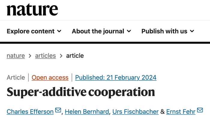 Nature：人类为何乐于合作，甚至为了集体而牺牲自我利益？|进化_新浪新闻