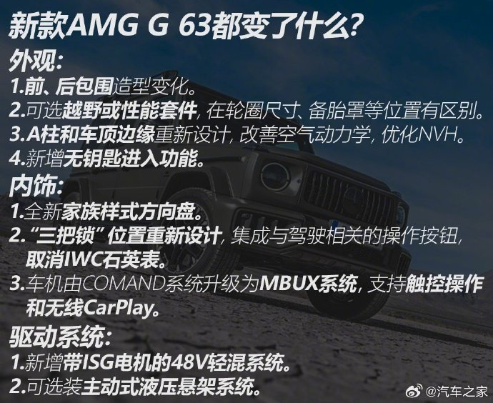 越野能力大增！独家实拍新款AMG G 63