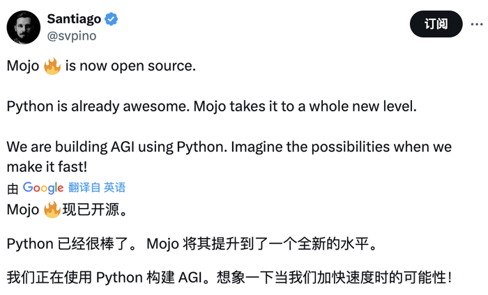 危！比 Python 快 90,000 倍的 Mojo 官宣开源__财经头条