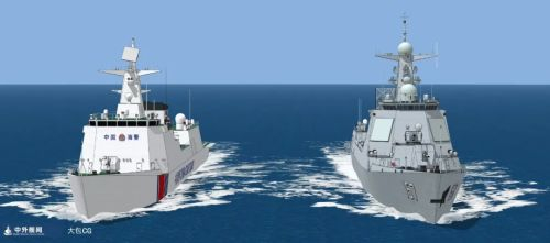 052D加入中国海警！7000吨级130毫米舰炮，网友:实力过于“凶残”！|海警船|中国海警|驱逐舰_新浪新闻