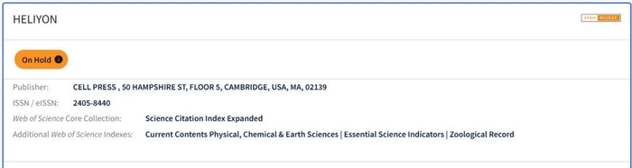 尽快停止投稿！毕业神刊Heliyon不再被收录SCI！iScience也危险了？|毕业_新浪新闻