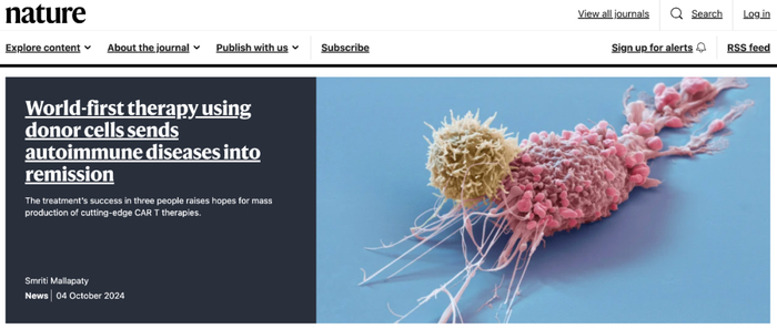 登上Nature头条！我国学者在Cell发表世界首个现货通用CAR-T成功治疗自身免疫病的临床结果|CAR-T_新浪新闻