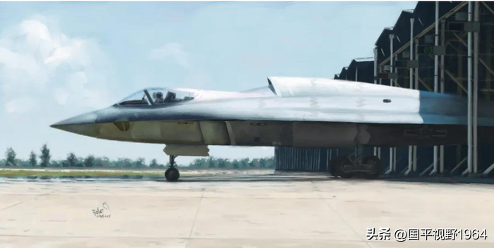 歼-36高清图片曝光：拥有大尺寸双联轮胎，能承载高载弹状态起飞|双联|起飞|战斗机