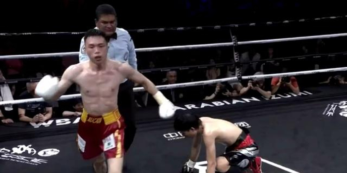 600村民现场见证！中国拳王徐灿把日本拳王打跪下，创造新历史_手机新浪网