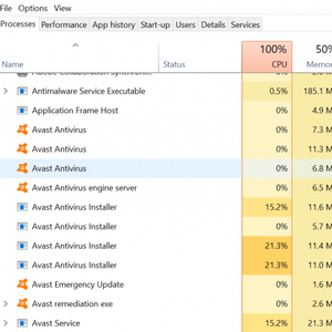 Avast 20.8版被报告会消耗100%的CPU 官方称即将修复问题_手机新浪网
