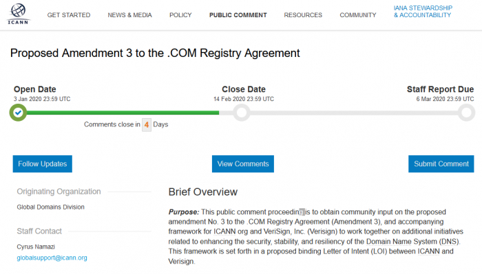 ICANN 正在征集您对.com域名涨价的意见_手机新浪网
