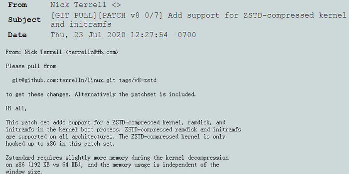 Zstd显著提升Linux内核镜像压缩效率 5.9版有望将其合并进主线_手机新浪网