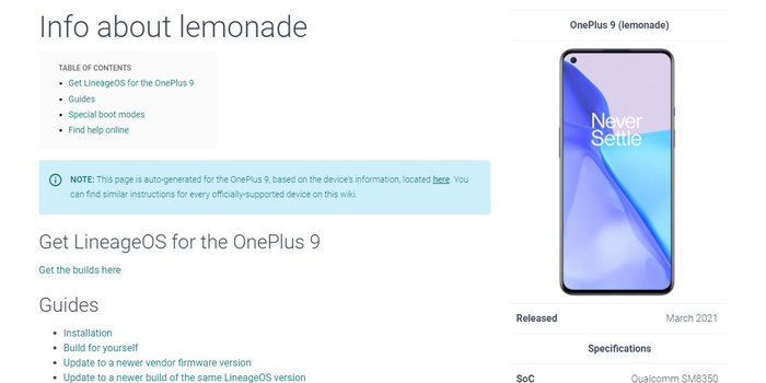一加9获LineageOS 18.1官方适配：基于Android 11_手机新浪网