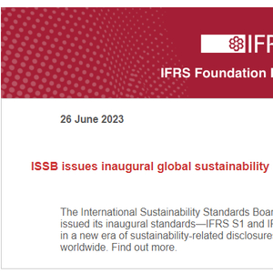 全球ESG新标！ISSB发布《可持续相关财务信息披露一般要求 IFRS S1》和《气候相关披露 IFRS S2》准则_手机新浪网