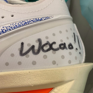 烤肉姐：乔治送给我他中国行穿的两双鞋 还签了我教他的wocao_手机新浪网