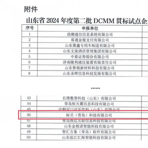 喜报 | 标贝科技入选山东省2024年度第二批DCMM贯标试点企业名单_手机新浪网
