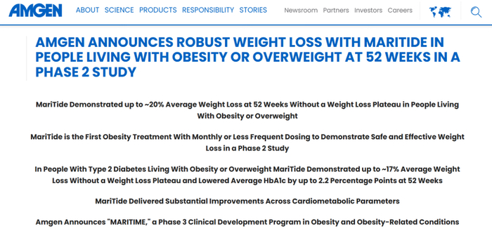 安进AMG 133公布II期结果：52周减重20%_手机新浪网