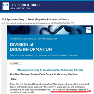 十年来首款：FDA批准首个PDE4抑制剂用于特发性肺纤维化，国内也即将获批_手机新浪网