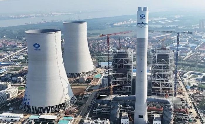 中煤鄂州电厂四期2×1000MW扩建项目烟囱双钢内筒提升到顶、中煤广元2×1000MW燃煤发电项目三大关键节点同步告捷|内筒|烟囱|中煤_新浪新闻