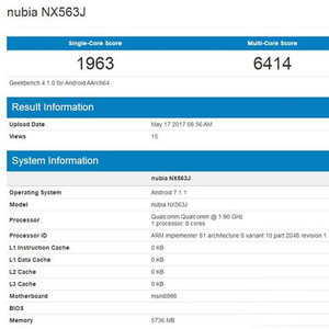 努比亚Z17配置曝光 骁龙835+6GB运存_手机新浪网