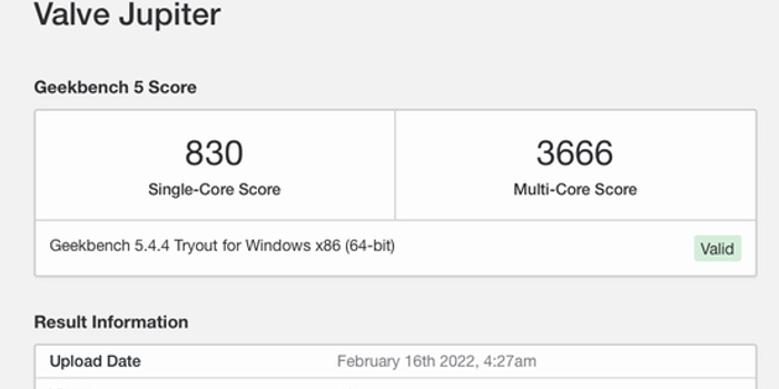 Steam Deck掌机现身Geekbench：CPU性能类似R7 3700U_手机新浪网