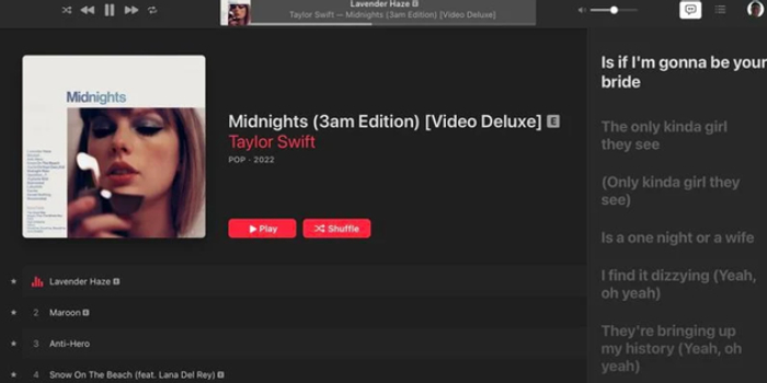 苹果为Apple Music网页版测试滚动歌词功能_手机新浪网